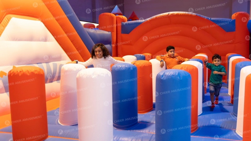 Glow-in-the-Dark Neon Inflatable Adventure Park